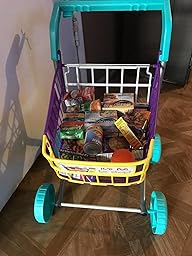 Amazon.com: Toy Grocery Shopping Cart Trolley- Includes Play Food: Toys ...