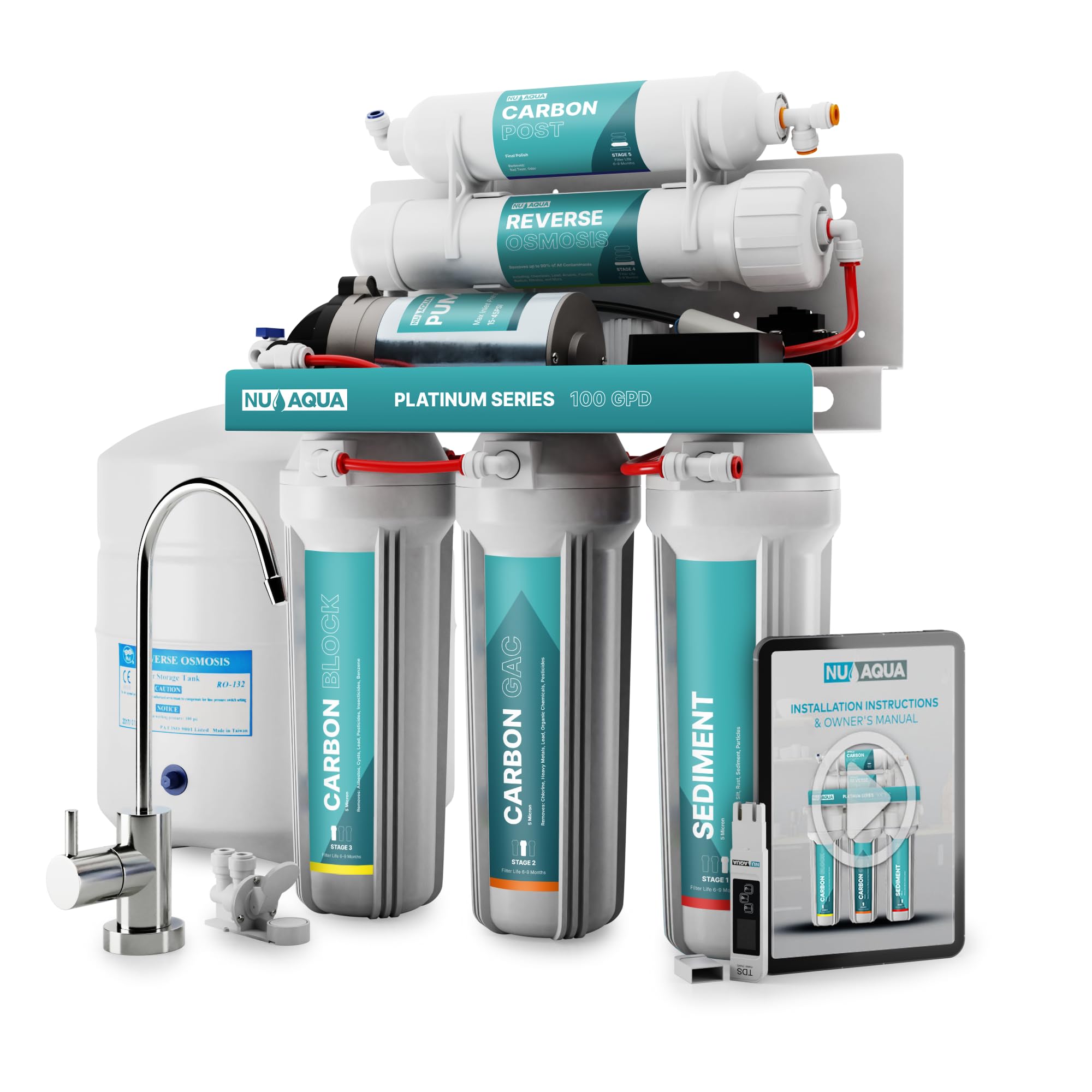 Mua US Aqua Platinum Series Deluxe High Capacity 100GPD Under Sink ...