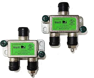 Amazon.com: Directv SWM Approved 2-Way Wide Band Splitter (2-Pack ...