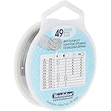 Amazon.com: Beadalon 49-Strand Bead Stringing Wire, 0.018-Inch, Satin ...