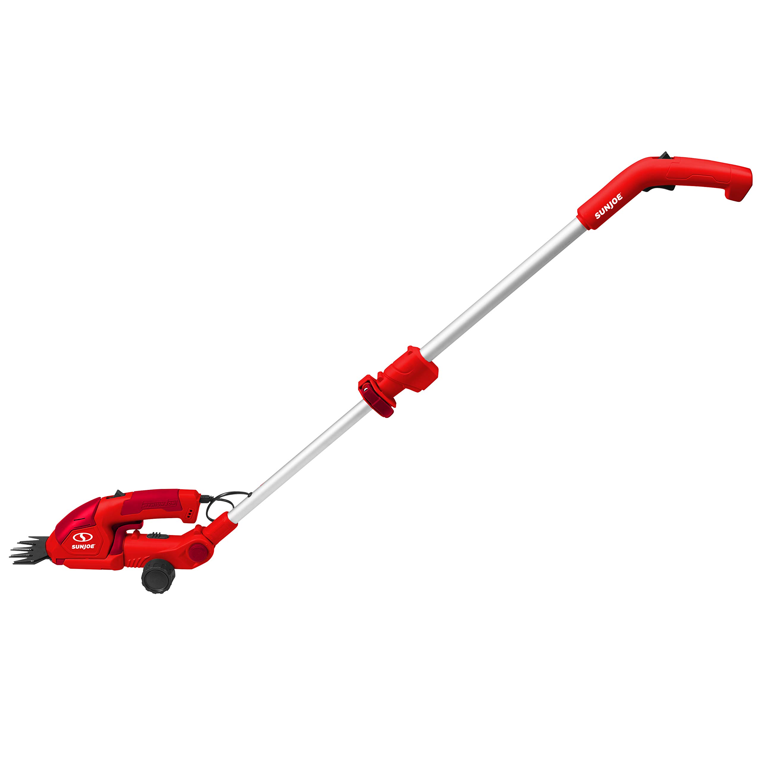 Snow Joe HJ605CC-RED Sun Joe 2-in-1 Electric Telescoping Grass Trimmer, Red