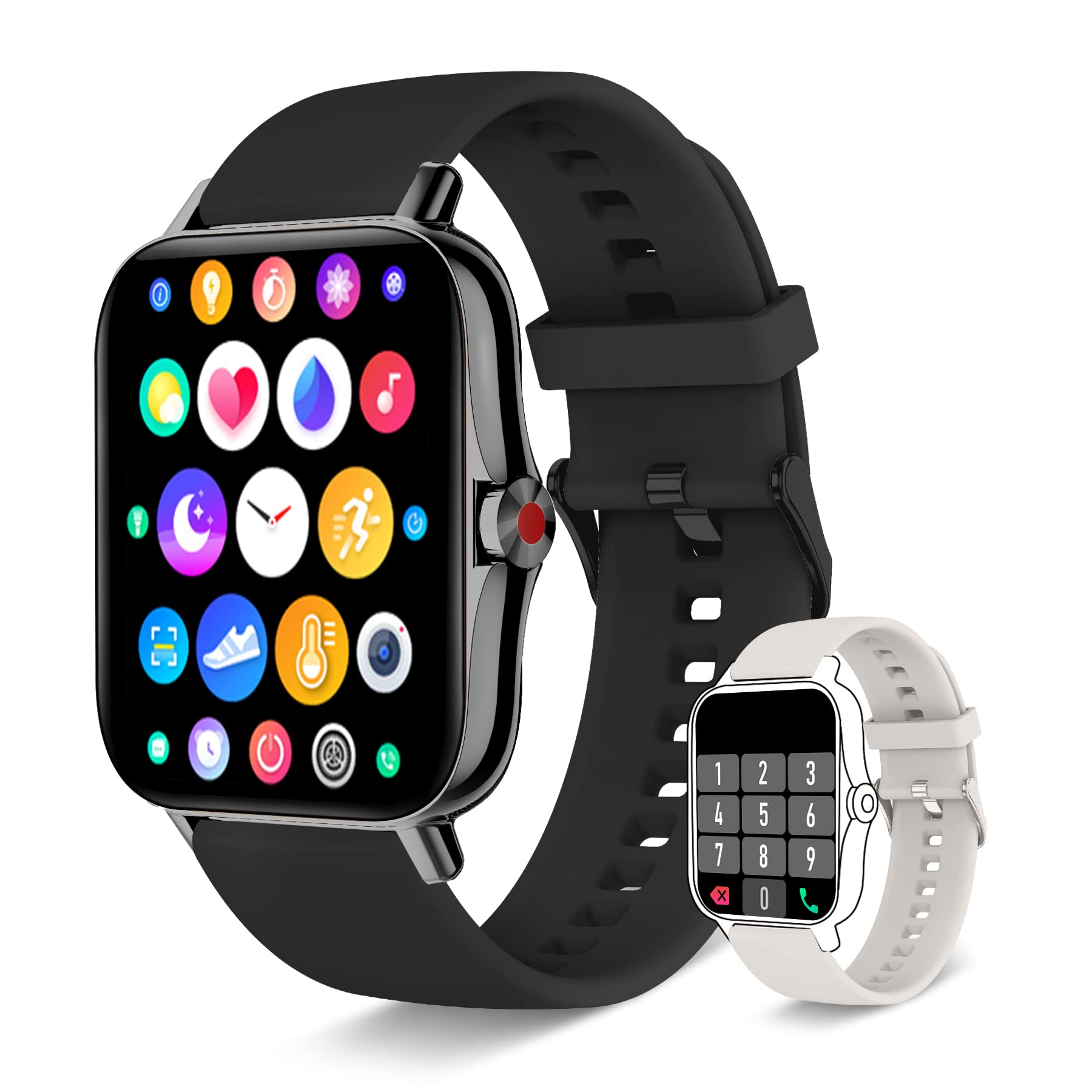 Smart Watch for Men Women(Call Receive/Dial), Iaret Fitness Tracker 1.7 ...