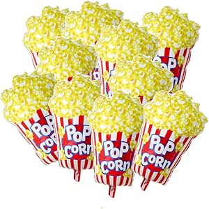 Amazon.com: 26 x 17 inch Popcorn Party Balloons Movie Popcorn Balloon ...