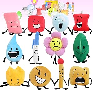 Battle for Dream Island Plush,6/12pcs Bfdi Plushies Leafy/Firey/Flower ...