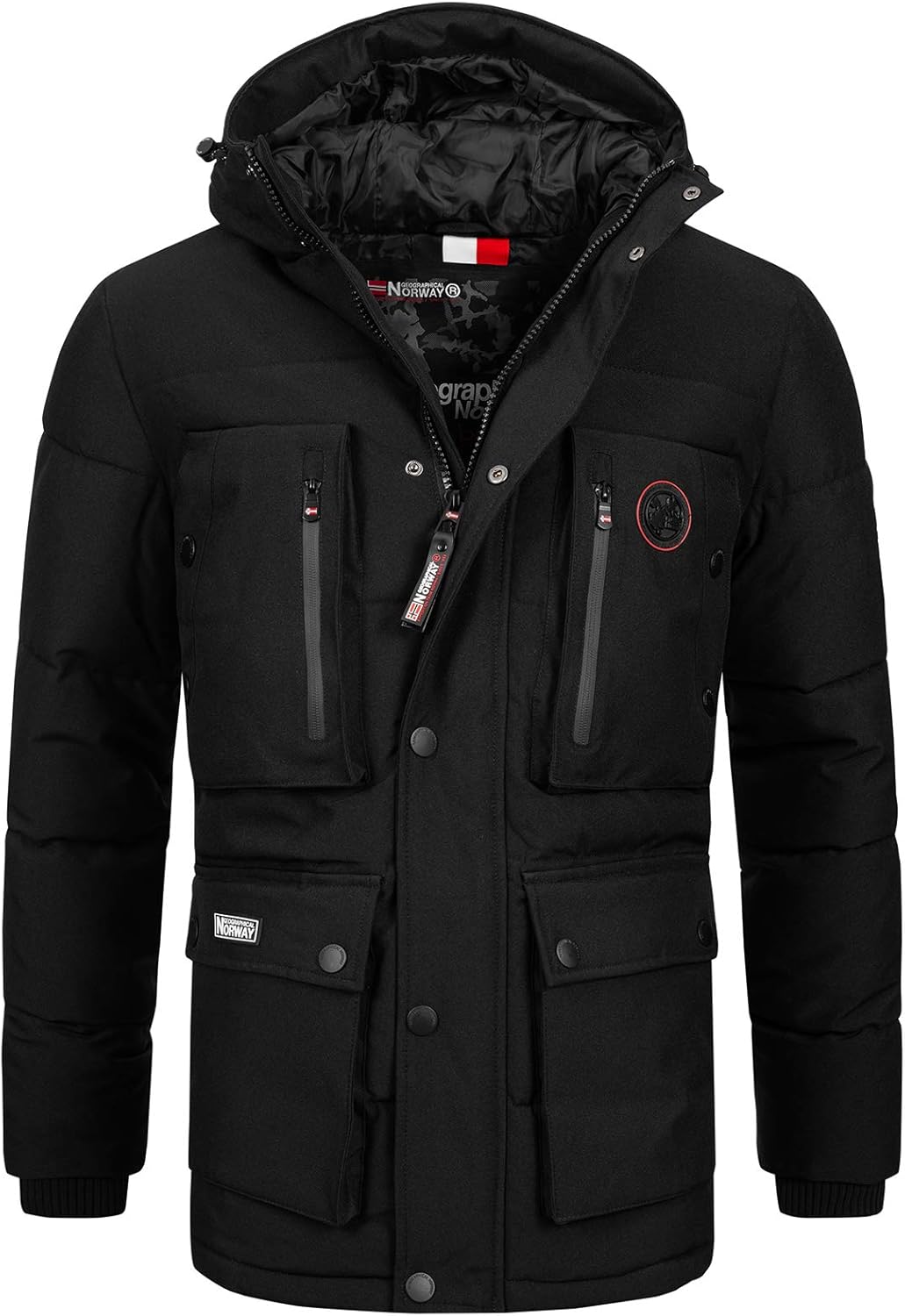 Geographical Norway Winterjas voor heren, parka, capuchon, hoodstrings ...