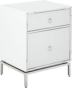 Amazon.com: Christopher Knight Home Daphney Glass 2-Drawer Bedside ...