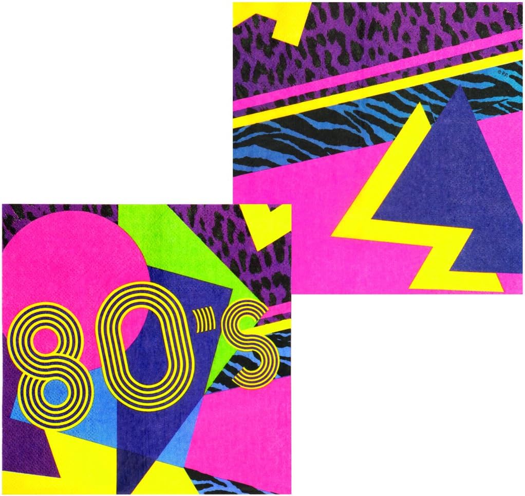 Amakando Disco Theme Party Table Serviette – 33 x 33 cm | 12 Napkins ...