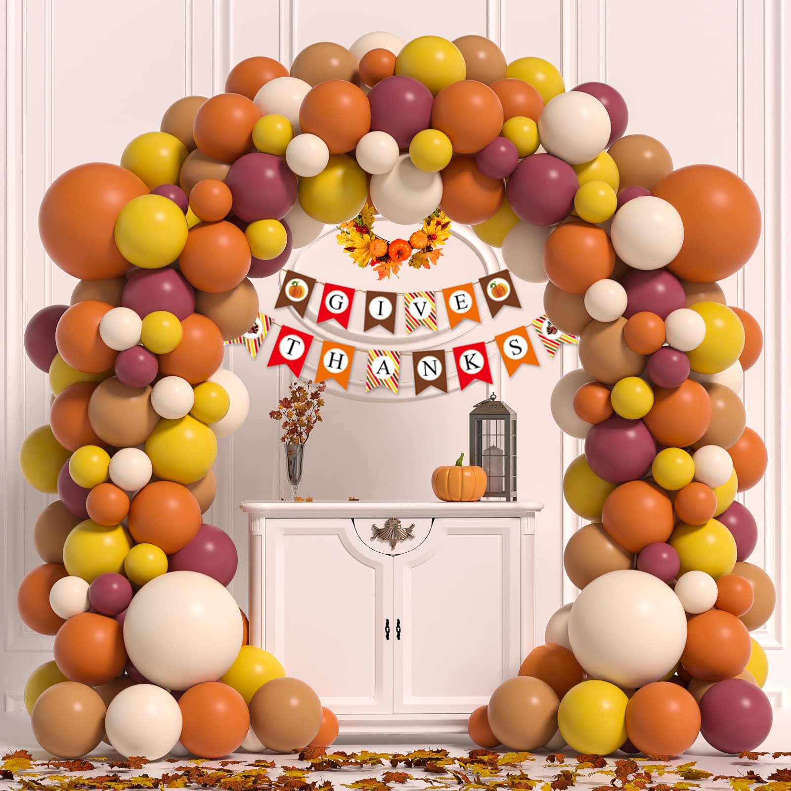 Janinus Fall Balloon Arch Kit Thanksgiving Balloon Garland Kit With ...