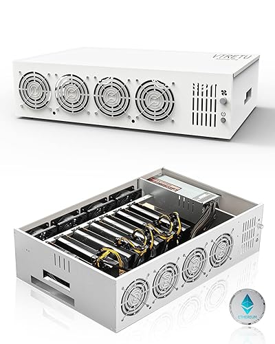 GPU Complete Mining Rig Case with 8 GPU Mining Motherboard and 2000W ...
