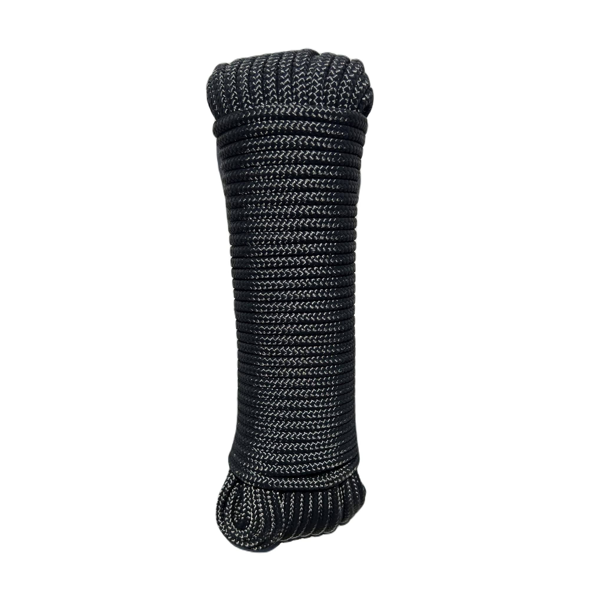 Mua ATERET 1/4 inch by 80 Feet Black Diamond Braid Polypropylene Rope I ...