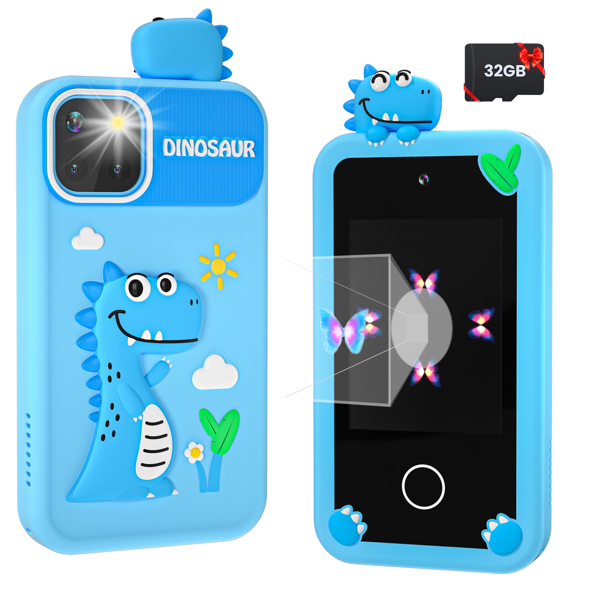 Kids Smart Phone for Boys with 32G Card & Holographic Pyramid ...