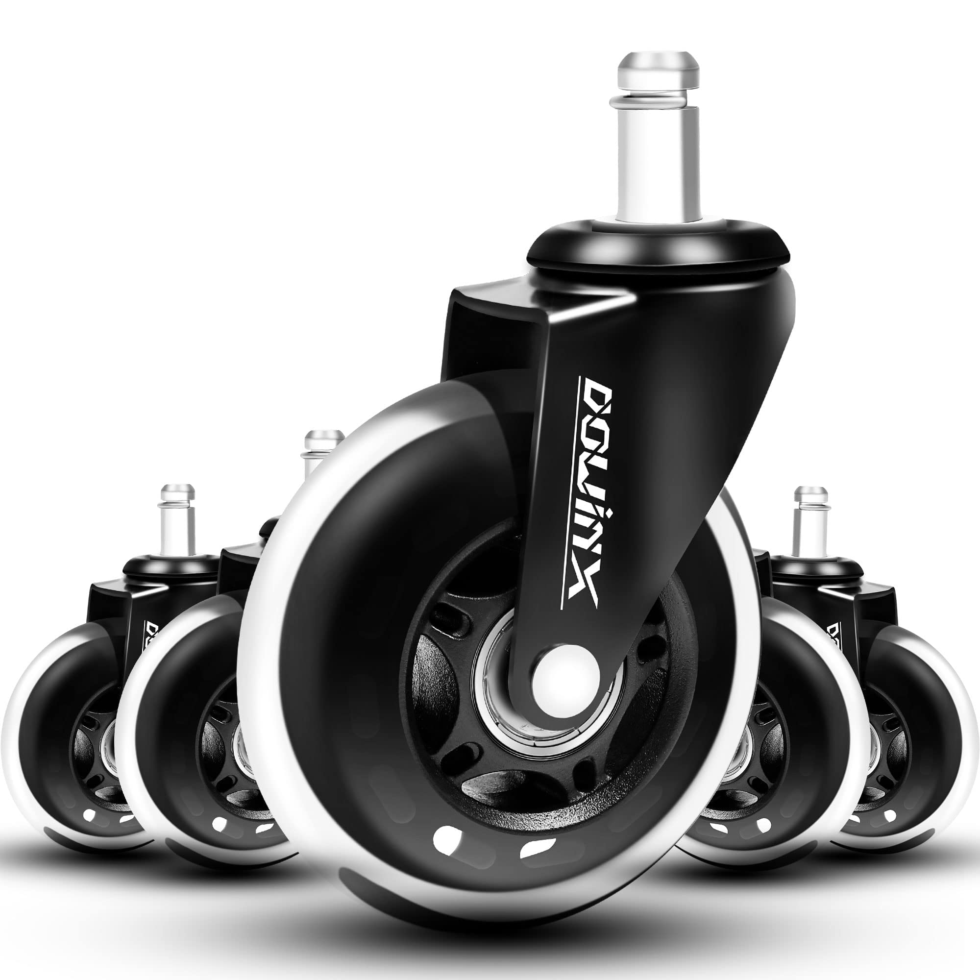 Mua Office Chair Caster Replacement Rubber Wheels Set of 5, Heavy Duty ...