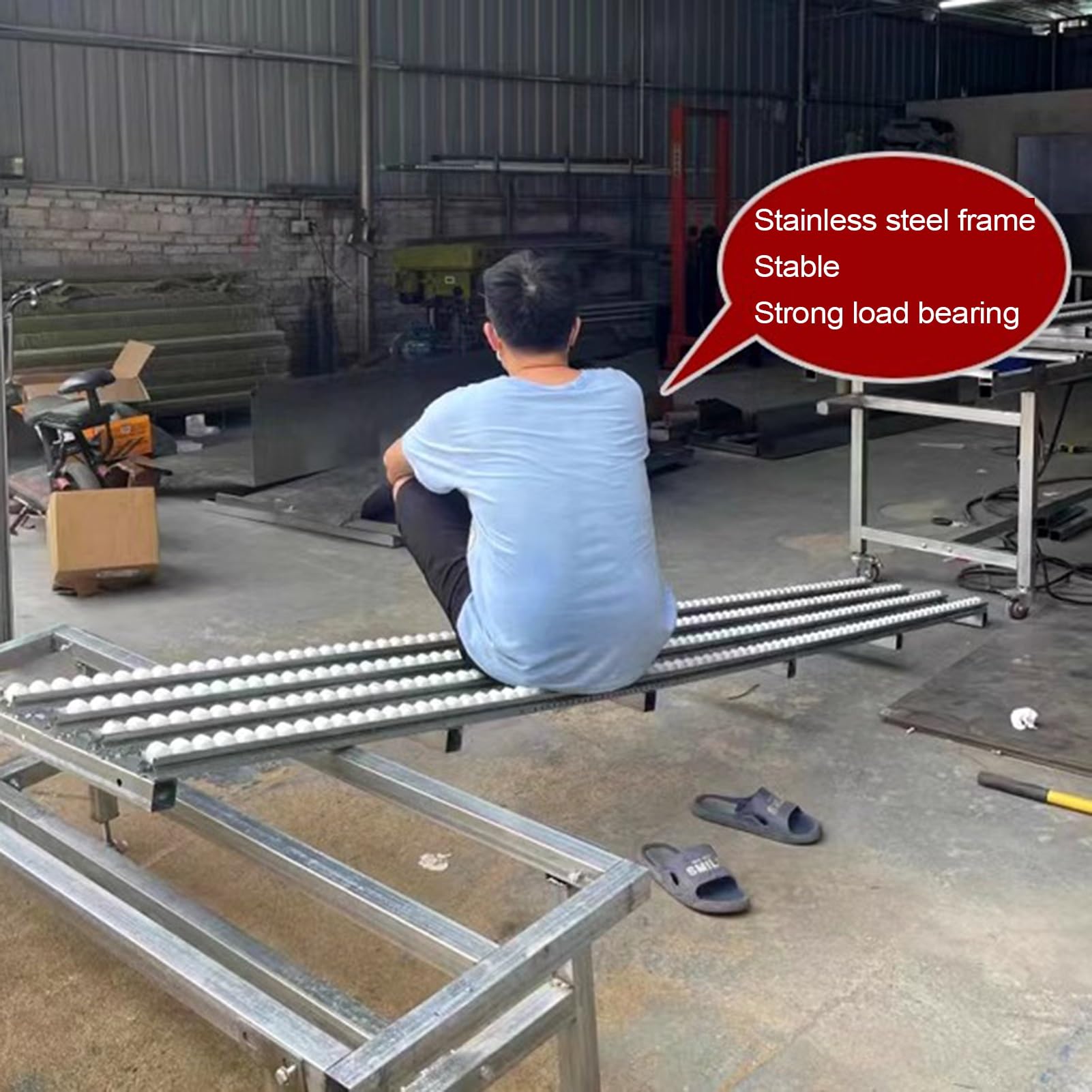 Mua YJEUZCD Light-Duty Gravity Conveyor, Unpowered Roller Conveyor ...