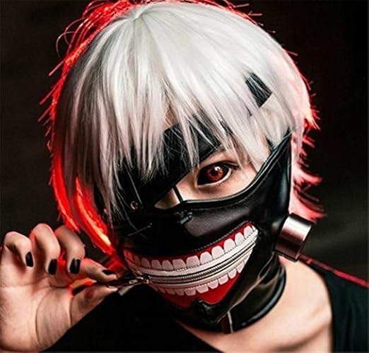 Amazon.com: MACTING Tokyo Ghoul Kaneki Ken Cosplay Mask Halloween Party ...