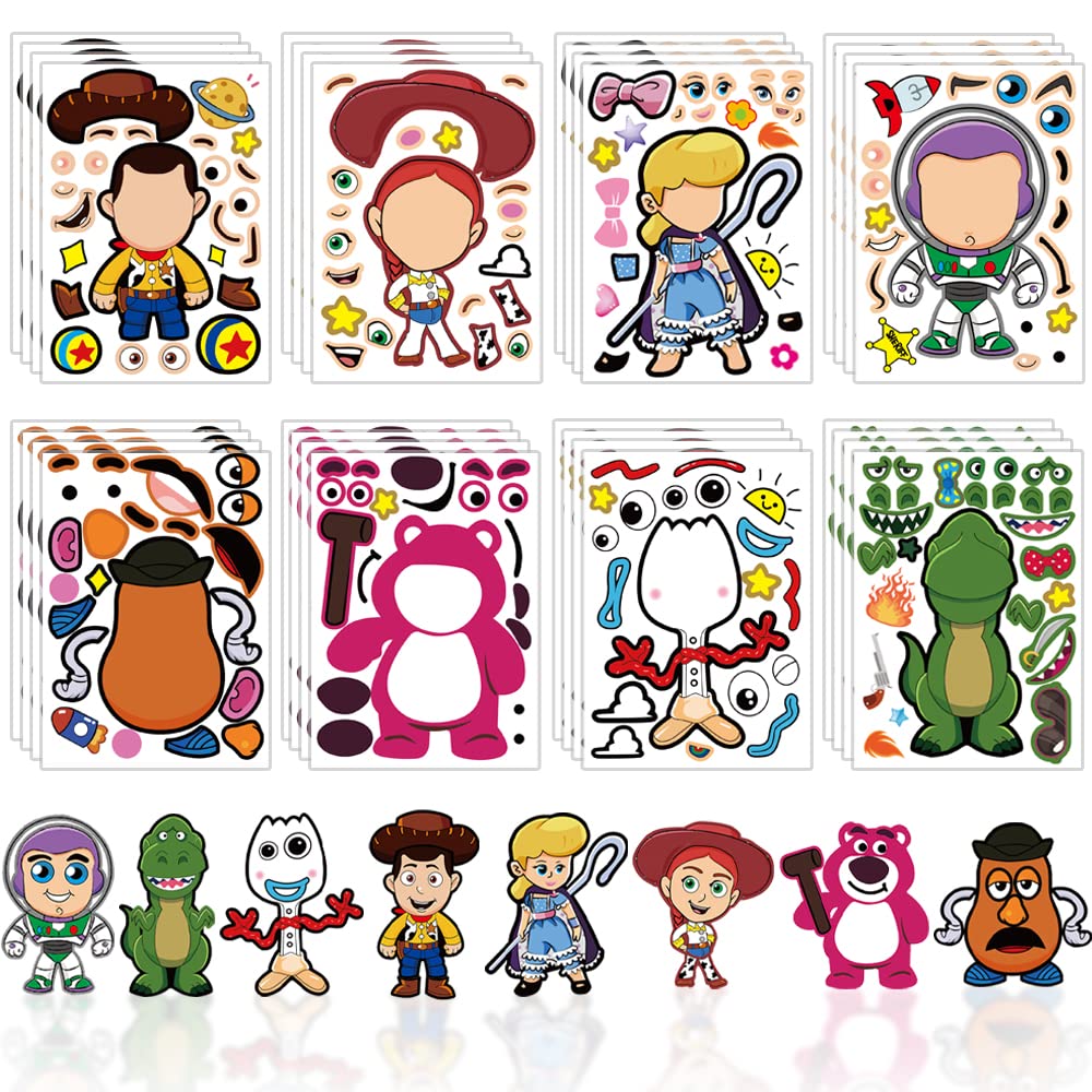 Mua 40 PCS Toy Stickers for Toy Party Favors,Make a Face Sticker Sheets ...