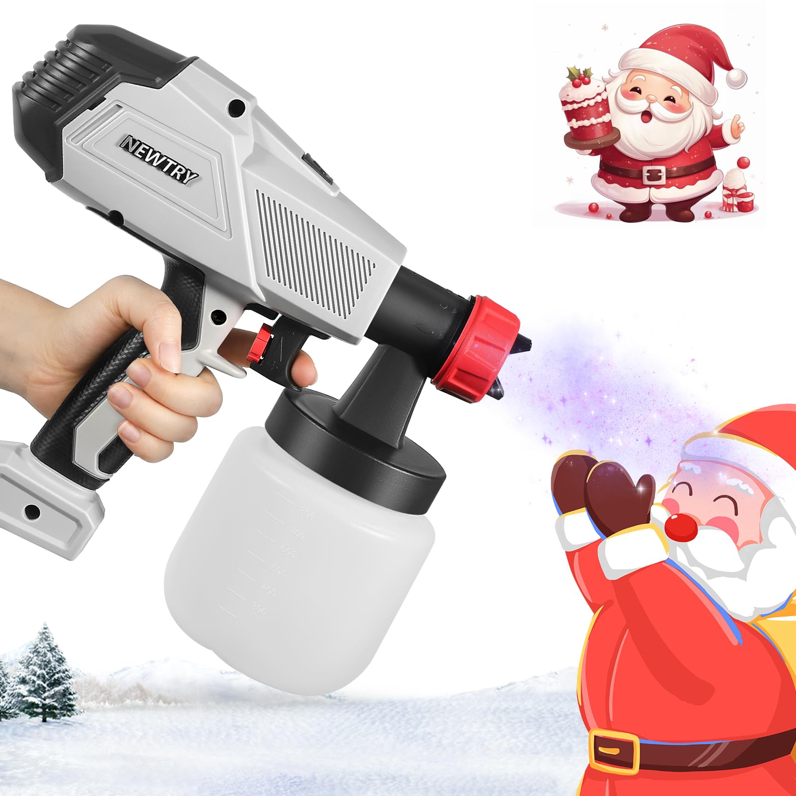 NEWTRY 500W Chocolate Spray Gun for Cakes, 110V Electric Paint Sprayer ...