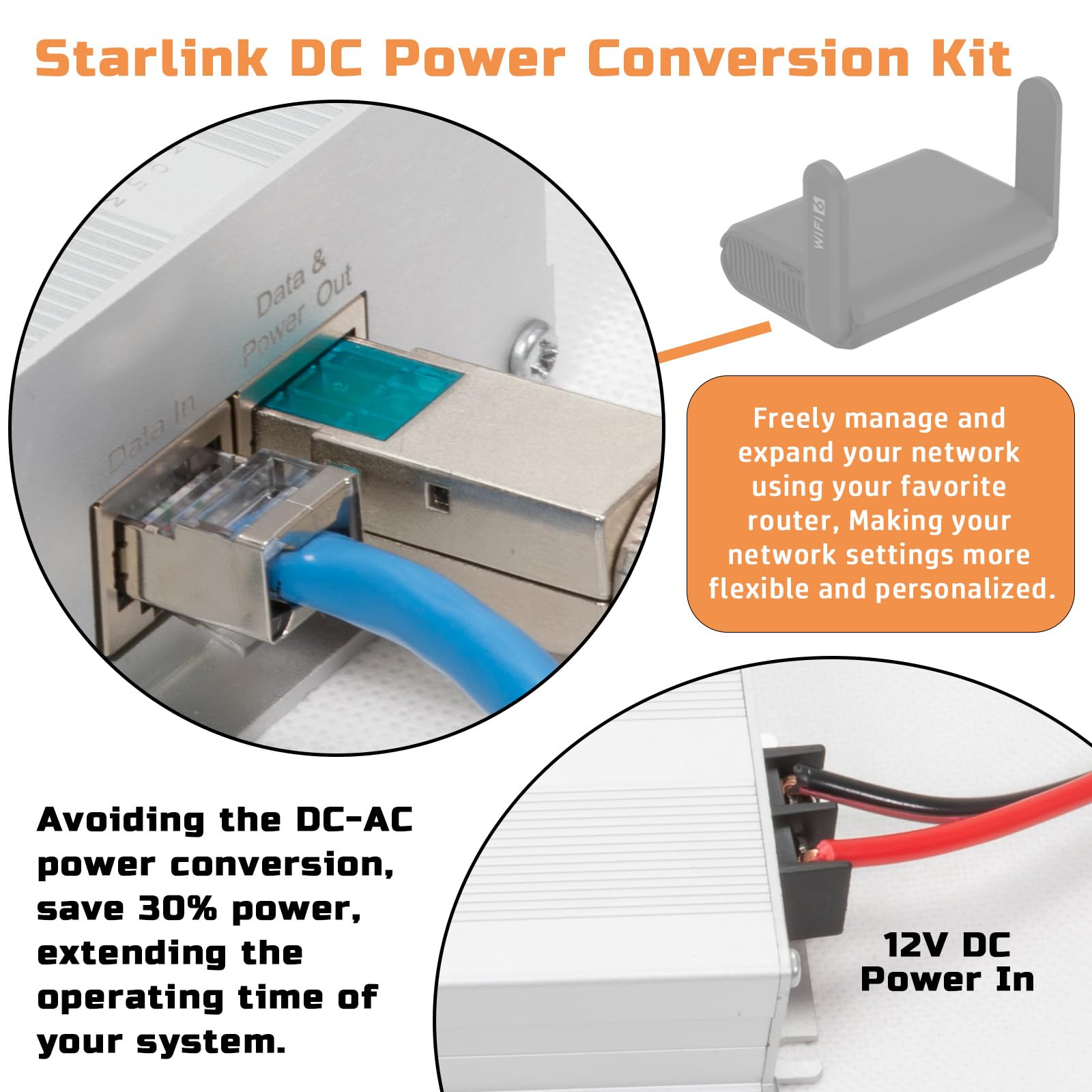 Mua Starlink Passive PoE Injector, Starlink DC Conversion Kit with 12V ...
