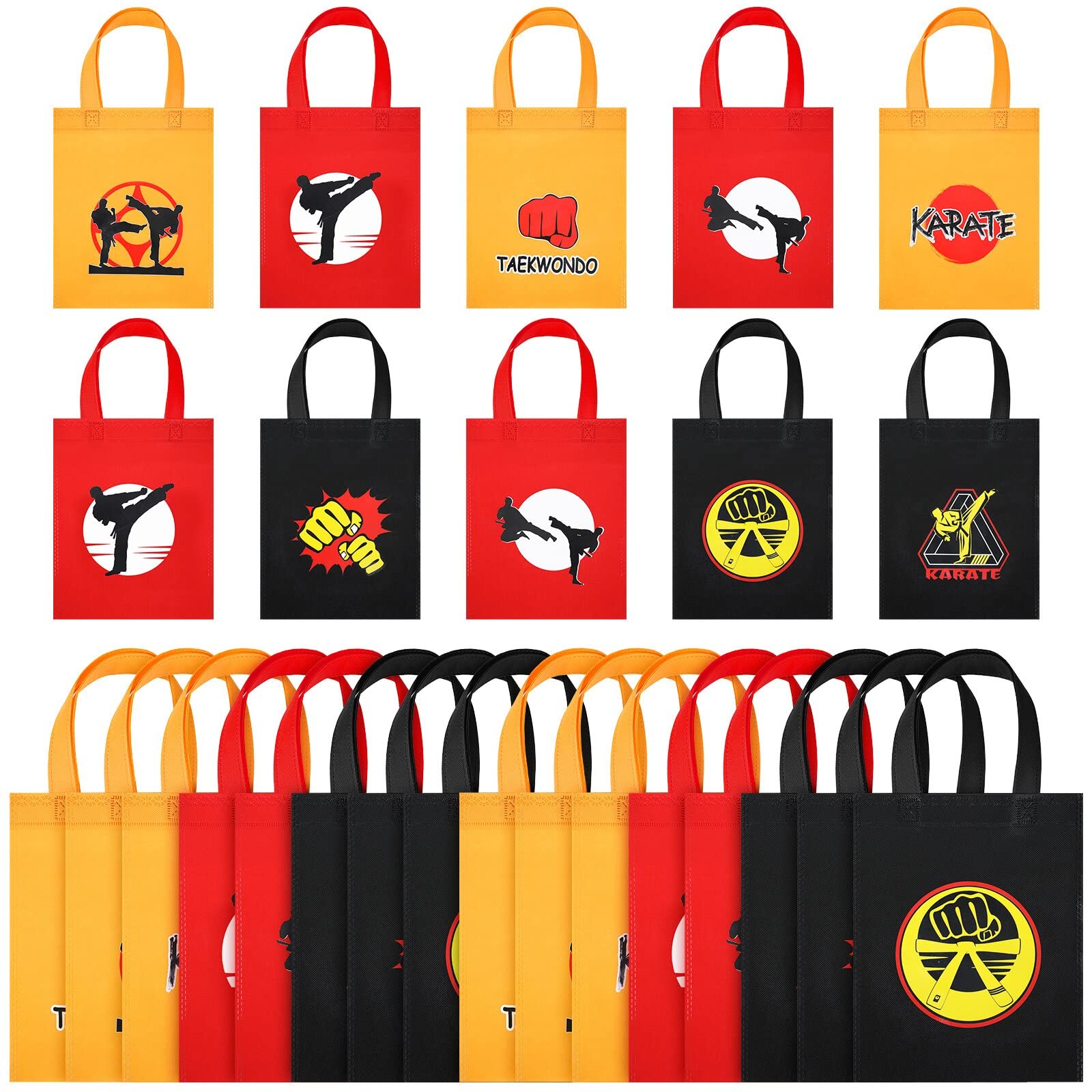 Kajaia 24 Pcs Taekwondo Party Favor Bag Taekwondo Party Gift Bags for Birthday Party Favor ...
