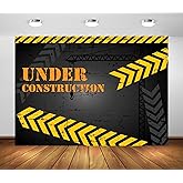 Amazon.com : BELECO 7x5ft Fabric Under Construction Backdrop ...