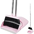 Amazon.com: BSKLIN Broom and Dustpan Set, Outdoor Broom with Dustpan Combo Set for Sweeping ...
