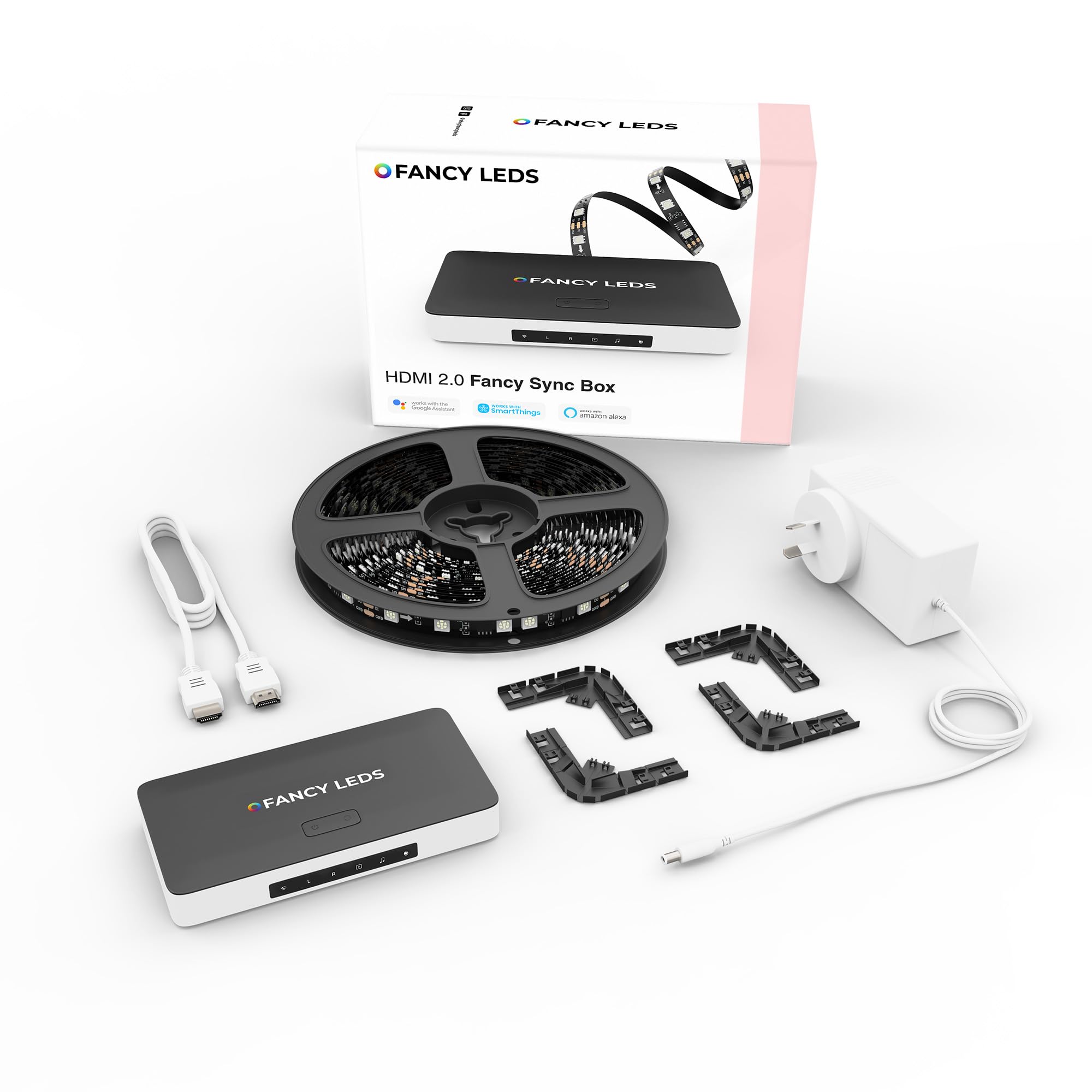 Mua Fancy LEDs ファンシーシンクボックス アンビエントテレビバックライト同期ボックス HDMI 2.0 すべてのテレビサイズ (56~65インチ) trên Amazon Mỹ ...