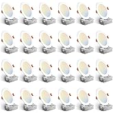 Amico 12 Pack 6 Inch 5CCT Ultra-Thin LED Recessed Ceiling Light with ...