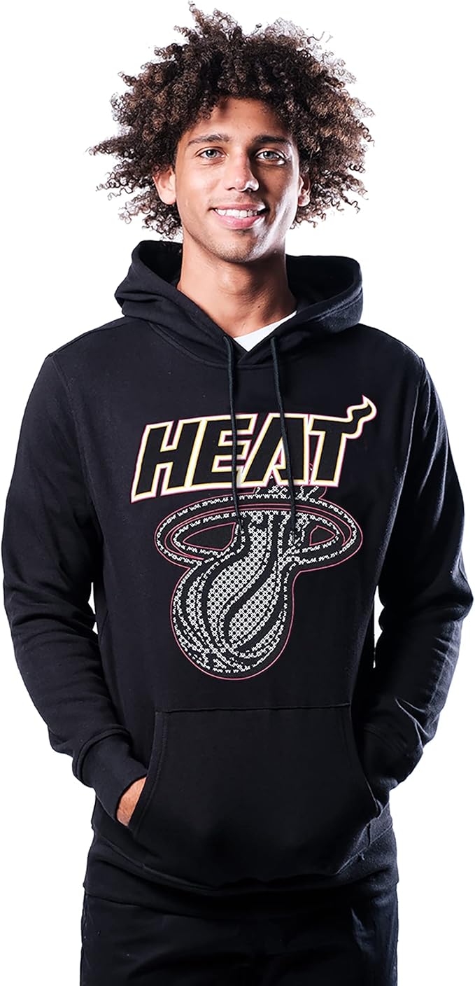 Ultra Game NBA Miami Heat Mens Fleece Hoodie Pullover Sweatshirt Primo ...