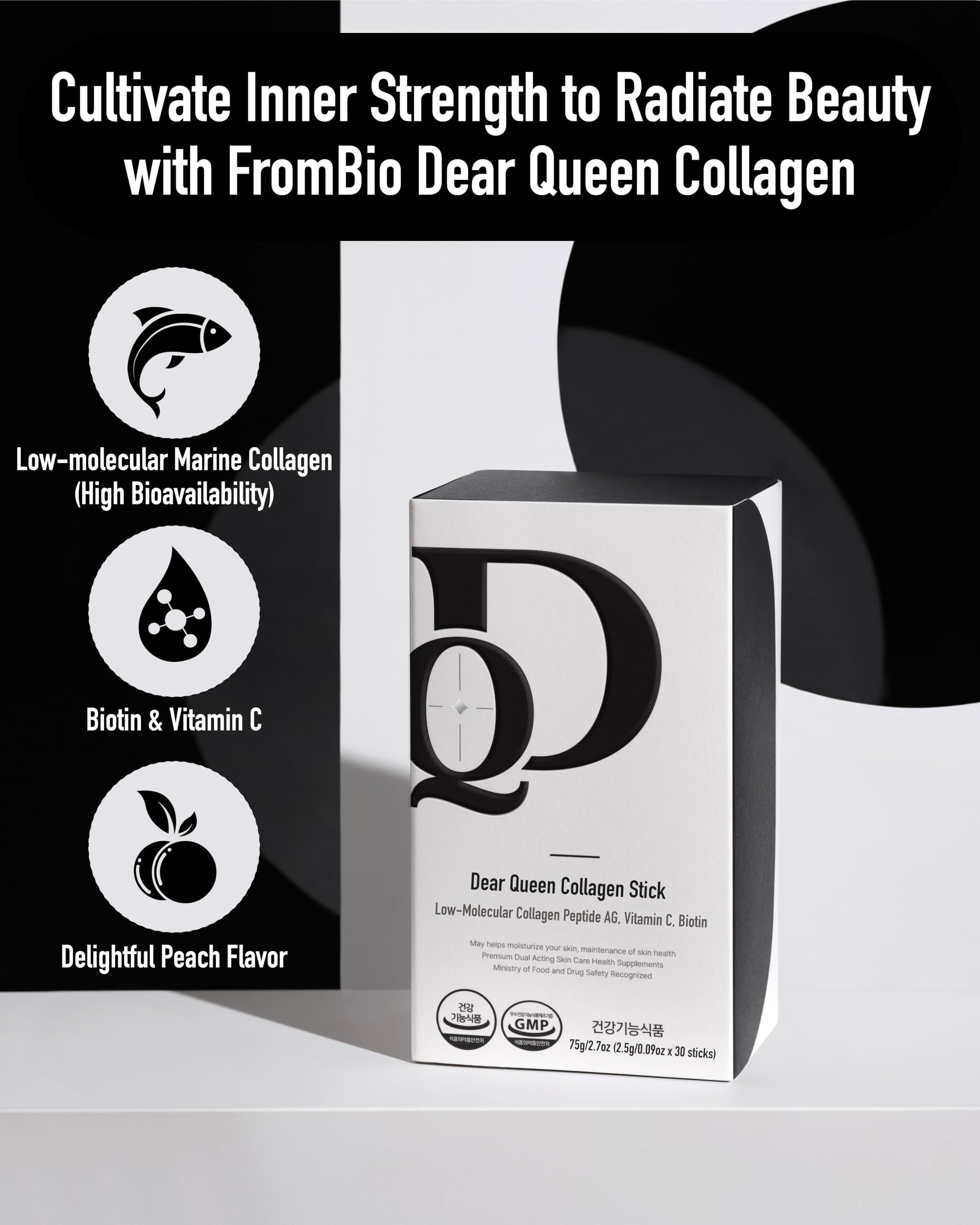 Mua Dear Queen Collagen Stick (60 Sticks, 60 Days) Low-Molecular Fish ...