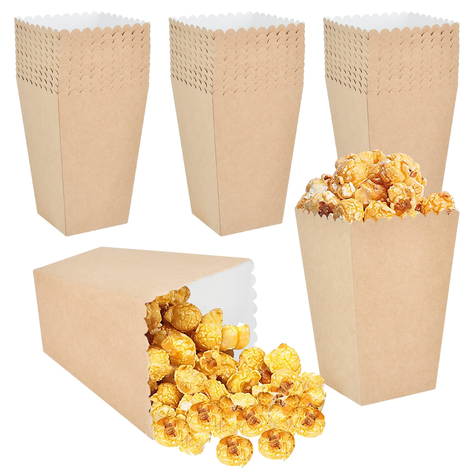 Striped Oil-proof Cardboard Popcorn Containers For Parties 96 Pcs ...