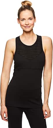 Gaiam Women's Strappy Racerback Yoga Tank Top w/Built-in Medium Impact ...