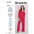 Amazon.com: Simplicity SS9928A Easy to Make Misses' Lounge Tops, Pants ...