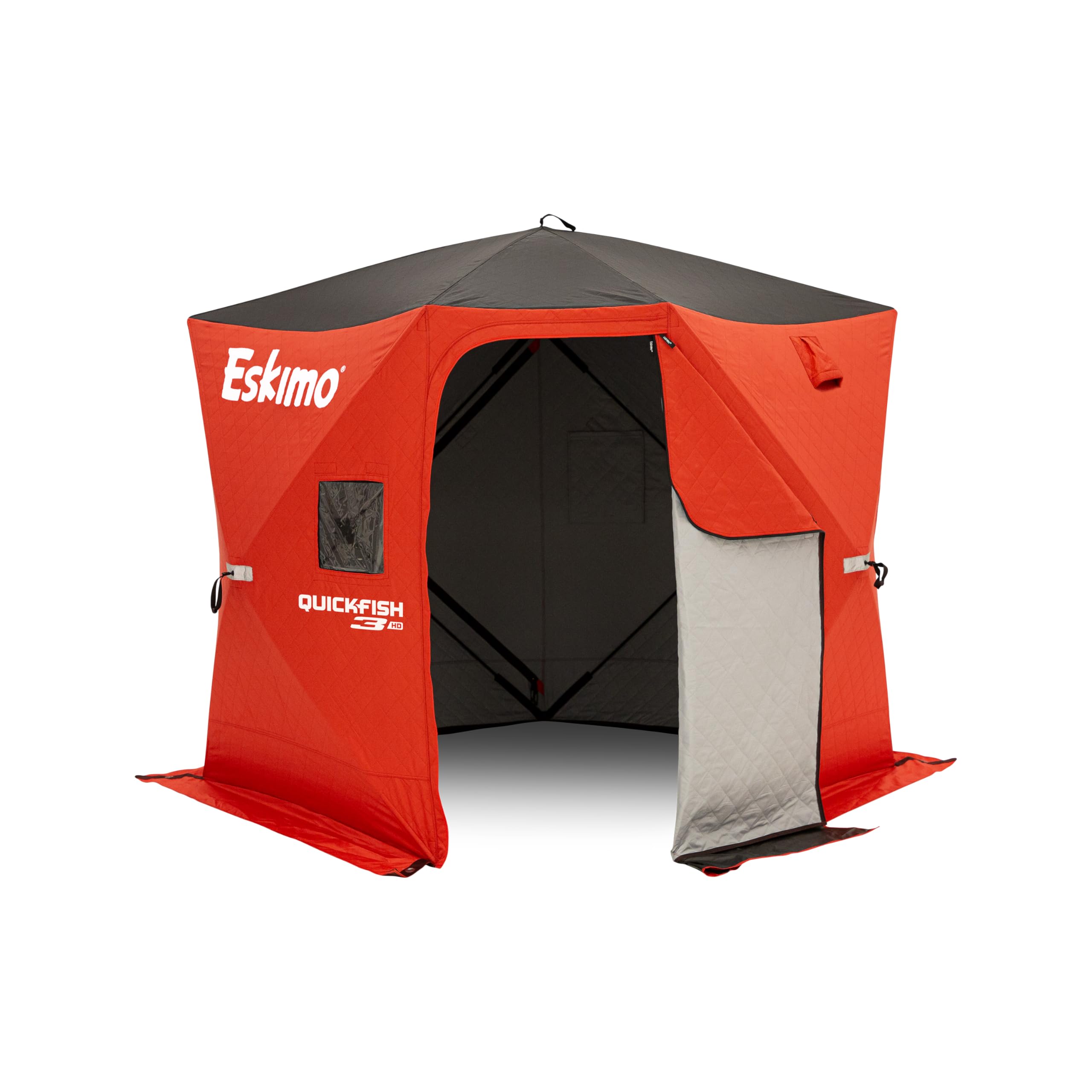 Eskimo QuickFish™ 3HD, Pop-Up Portable Shelter, No-Trip Door, Red/Black ...