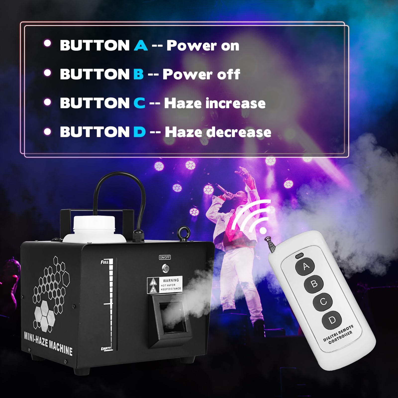 Mua Moka SFX Haze Fog Machine Stage Effect Hazer Machine DMX Remote ...