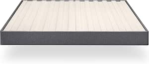 Amazon.com: ZINUS Upholstered Metal Box Spring with Wood Slats / 7.5 ...