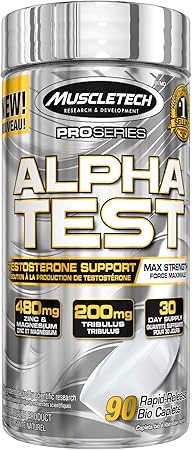 MuscleTech AlphaTest ATP & Testosterone Booster for Men, Boost Free ...