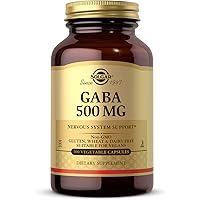 Amazon.com: Solgar GABA 500 mg, 100 Vegetable Capsules - Relaxation ...