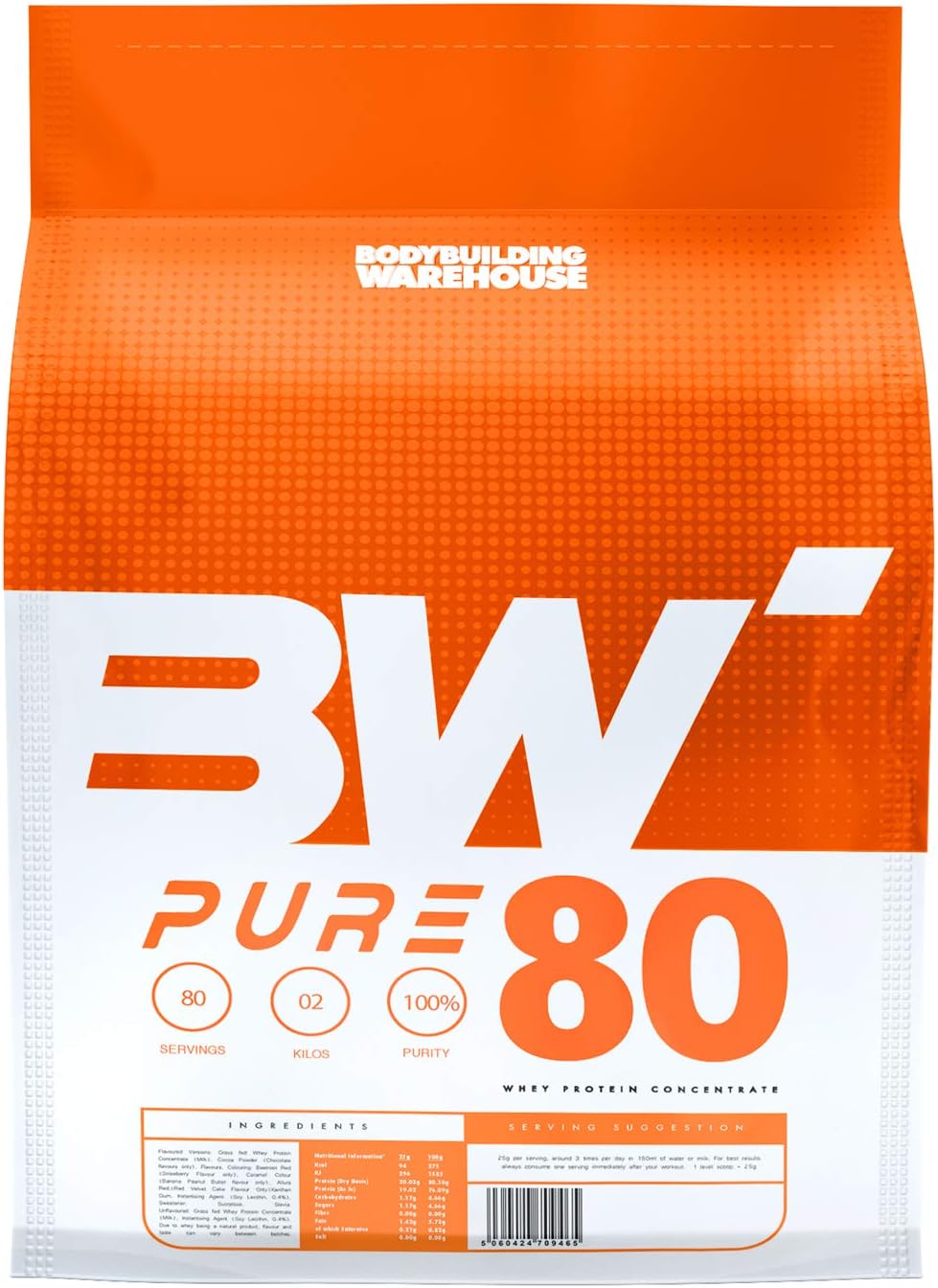 Bodybuilding Warehouse Pure Whey Protein Concentrate 80 – Grass Fed ...