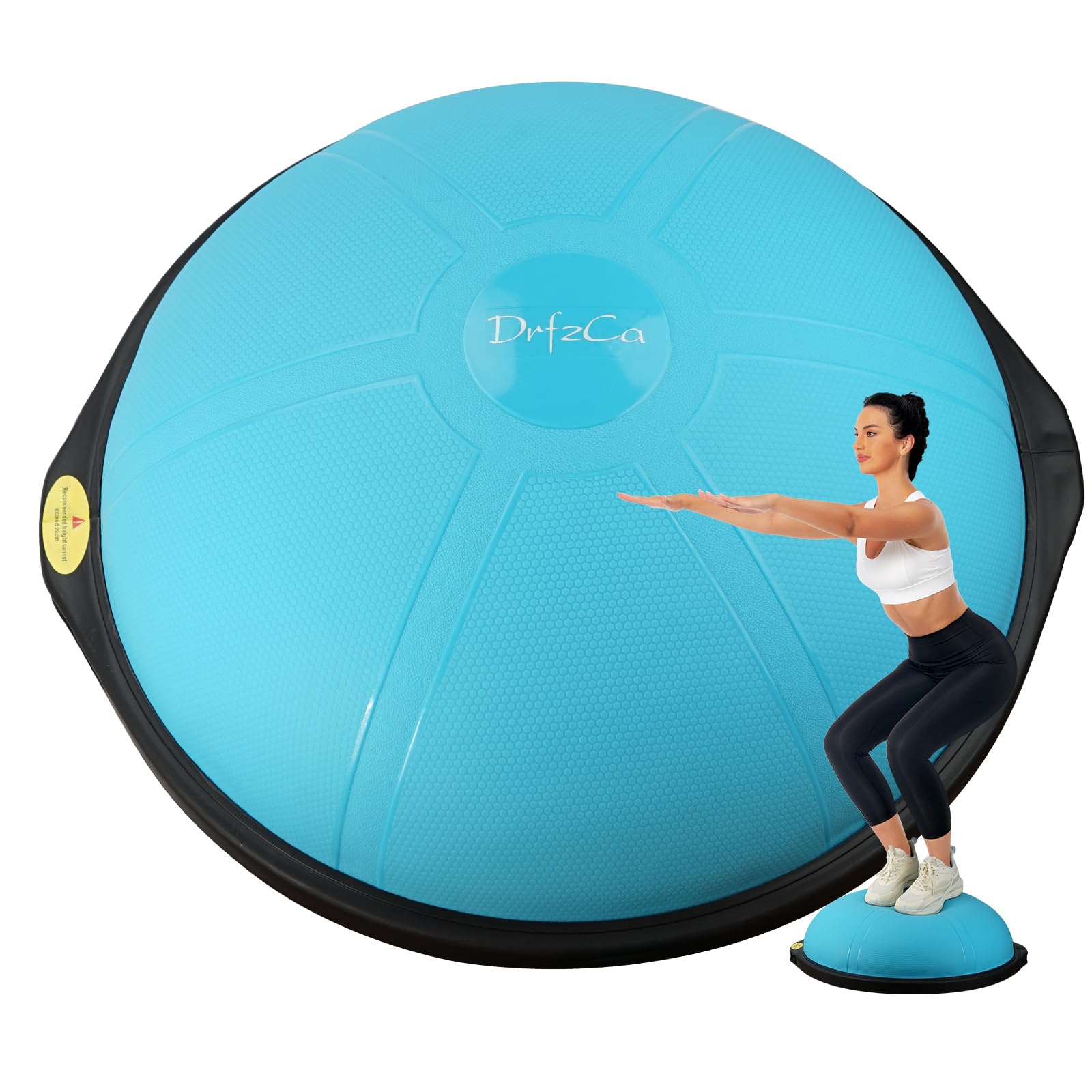 DrfzCa 25in Balance Ball, 1500lb Inflatable Balance Trainer - Enhanced ...