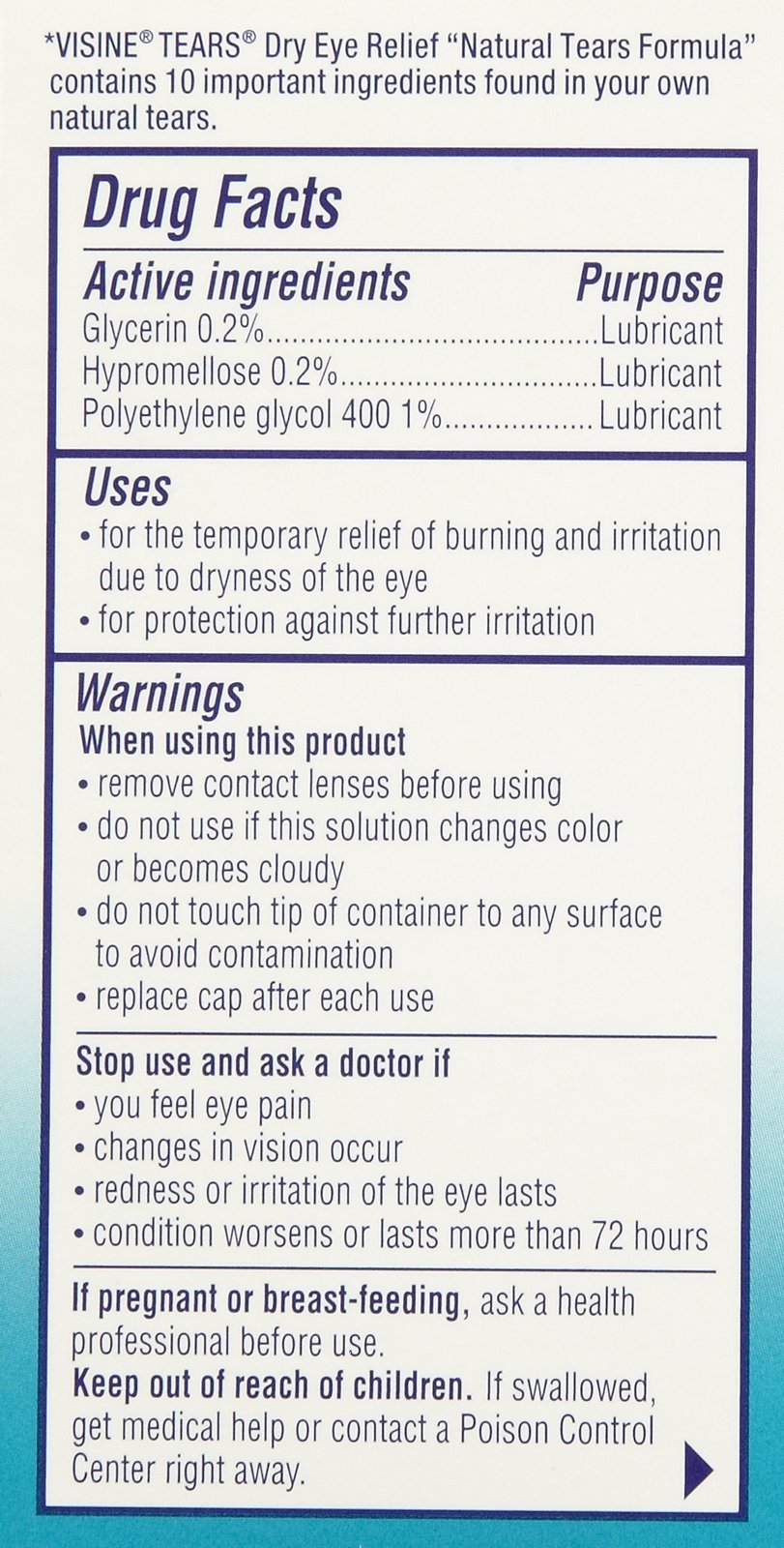 Mua Visine Tears Lubricant Eye Drops-0.5 oz, 2 pack trên Amazon Mỹ ...