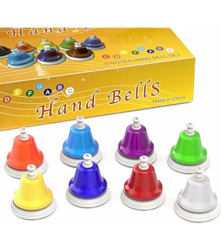 Colorful Handbells For Kids 8-Piece Diatonic Handbells Set - Colorful ...