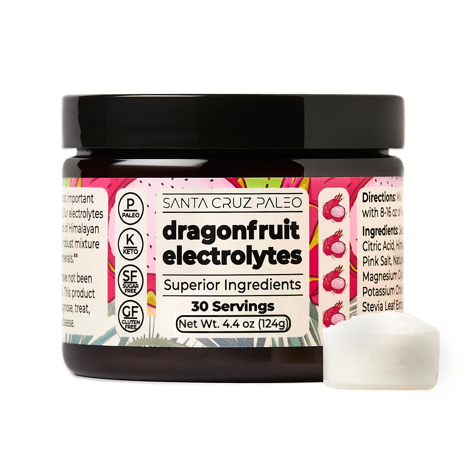 Mua Santa Cruz Paleo Real Salt Electrolytes Powder, Dragonfruit, Made ...