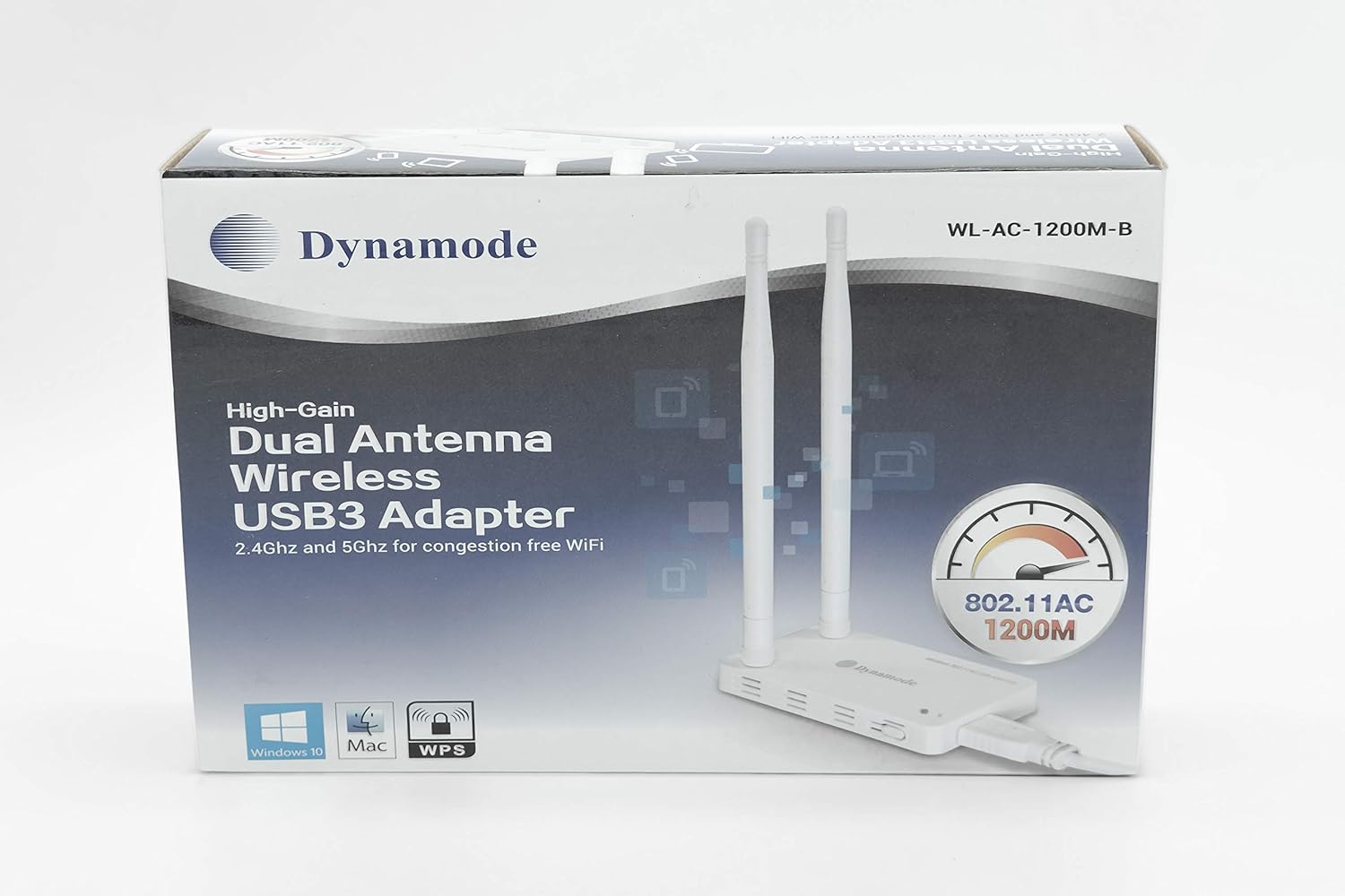 Dynamode DYNA-WL-AC-1200M-B DYNAMODE Dual Antenna 1200 Mbps AC Wireless ...