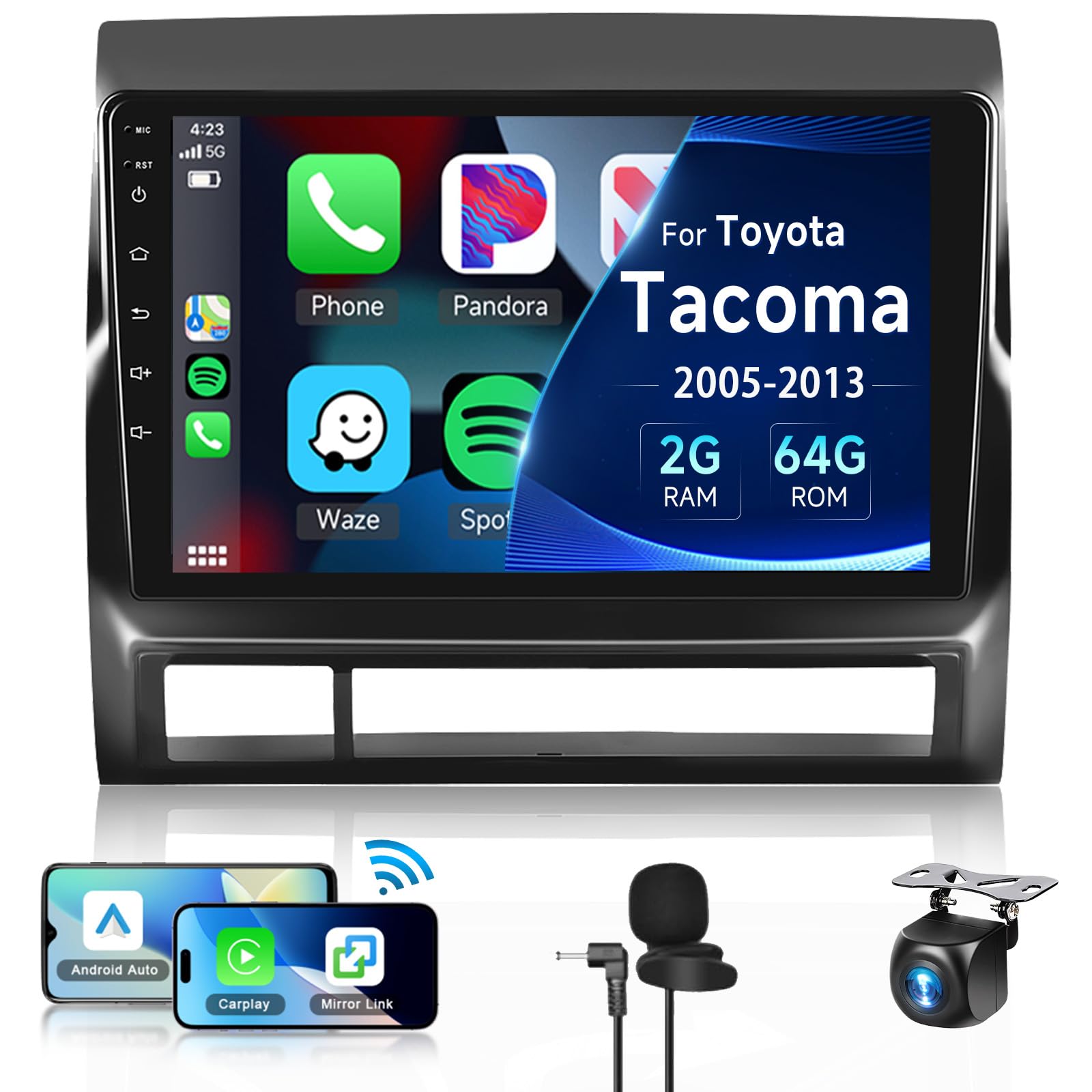 2G+64G Car Stereo for Toyota Tacoma 2005-2013 Car Radio Wireless ...