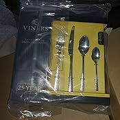 Viners 24 Piece Stainless Steel Cutlery Set. Viners Splendour Hammered ...