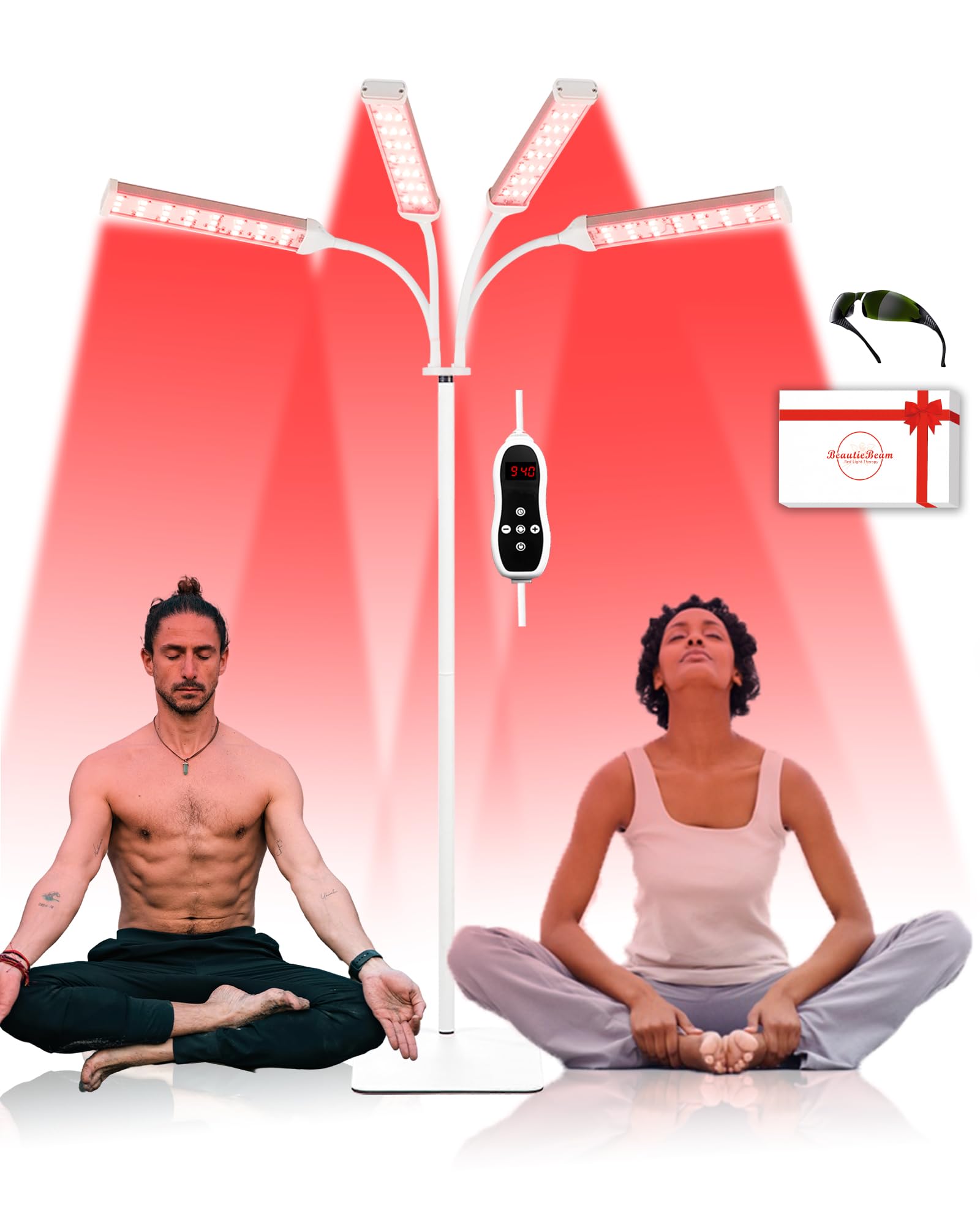 beautiebeam Red Light Therapy Lamp- 660nm Red Light,850nm & 940nm ...