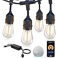 XMCOSY+ Smart LED Outdoor String Lights, 123Ft Patio Lights with 40 ...