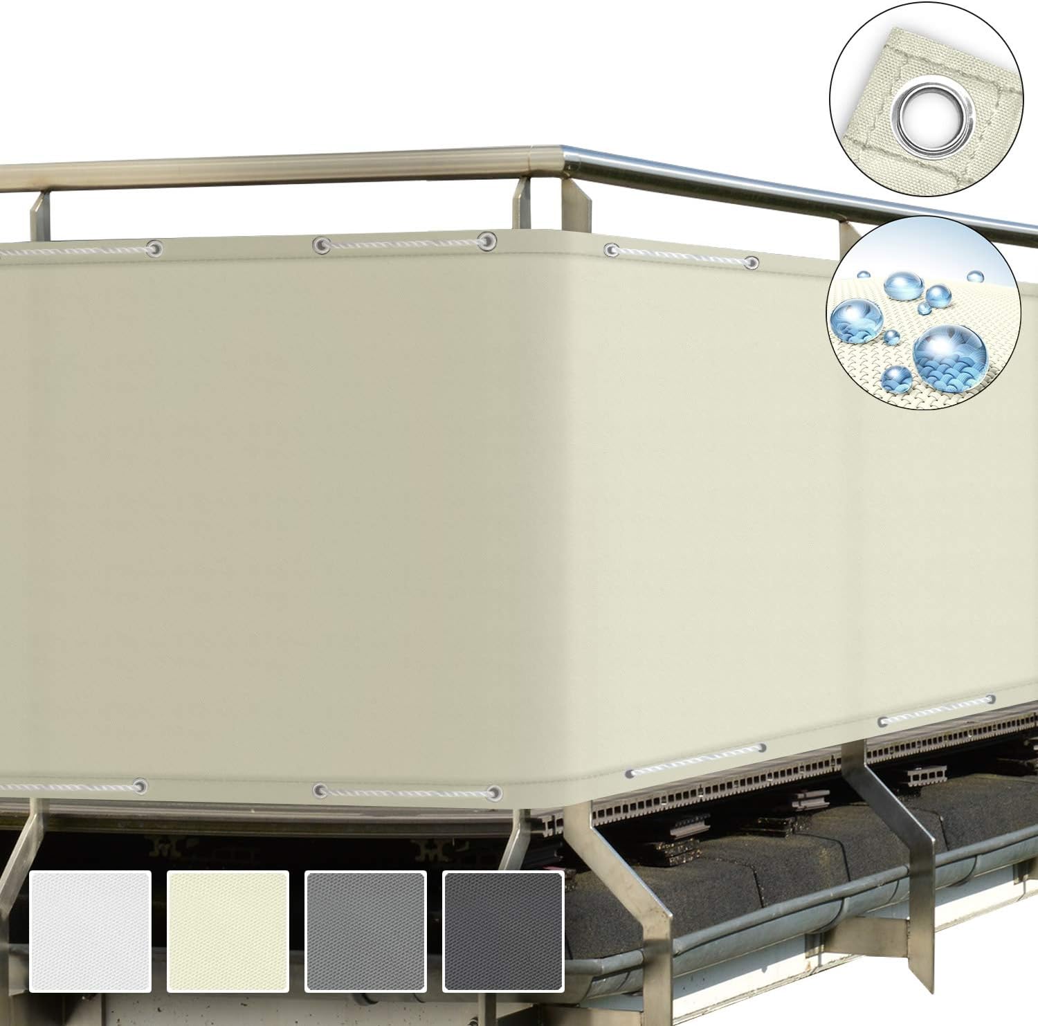 Sol Royal Balcony Privacy Screen 90x500 cm SolVision PB2 Sun Wind UV ...