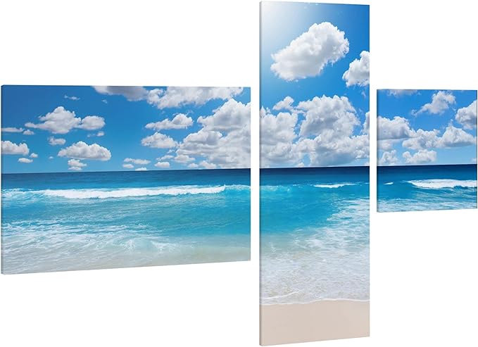 Bilderwelten Leinwandbild 3-teilig - Touch of Paradise - Collage 2, 40x60cm 80x30cm 30x30cm ...