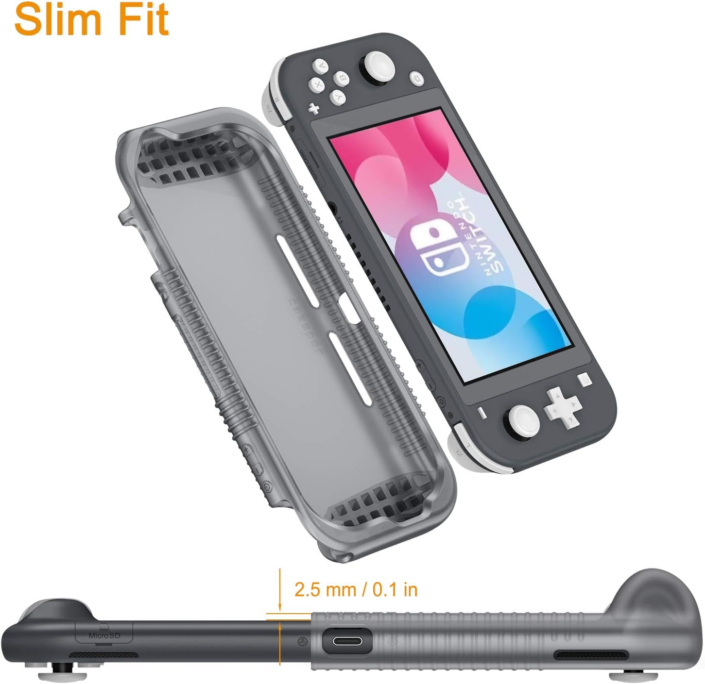 For Nintendo Switch Lite 2019 Anti-Slip Protective Case Cover Ergonomic ...