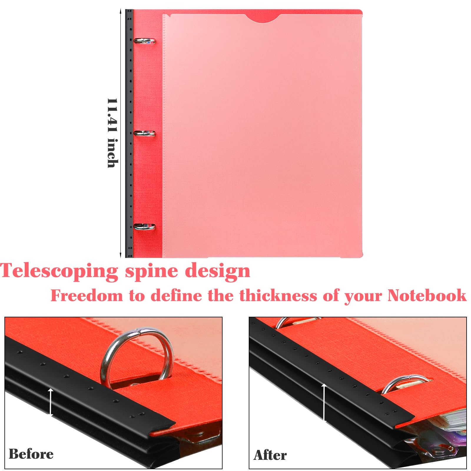 Mua INFUN All-in-one Telescoping Binder Notebook，3 Ring Notebook Binder ...